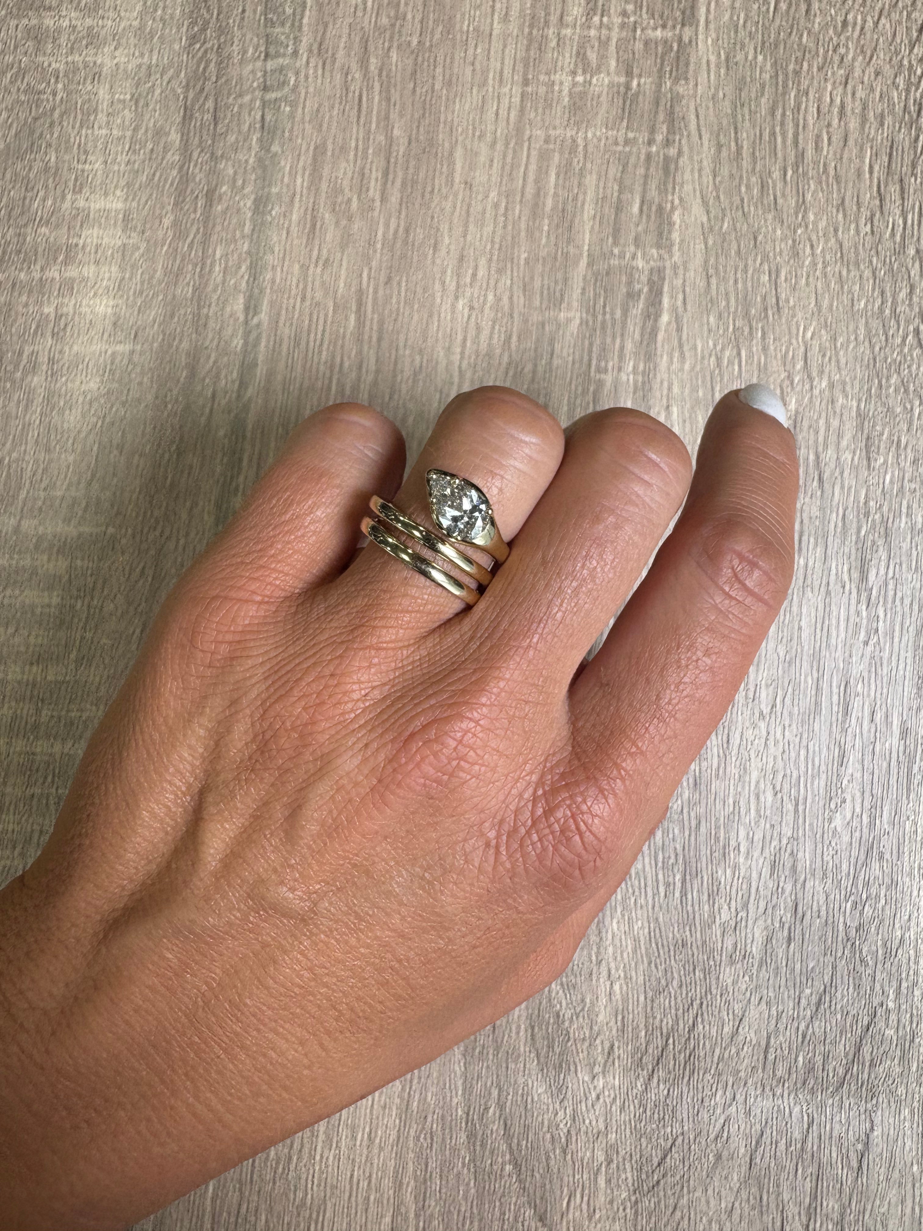 1.26 ct Pear Snake Ring – The Diamond Lab